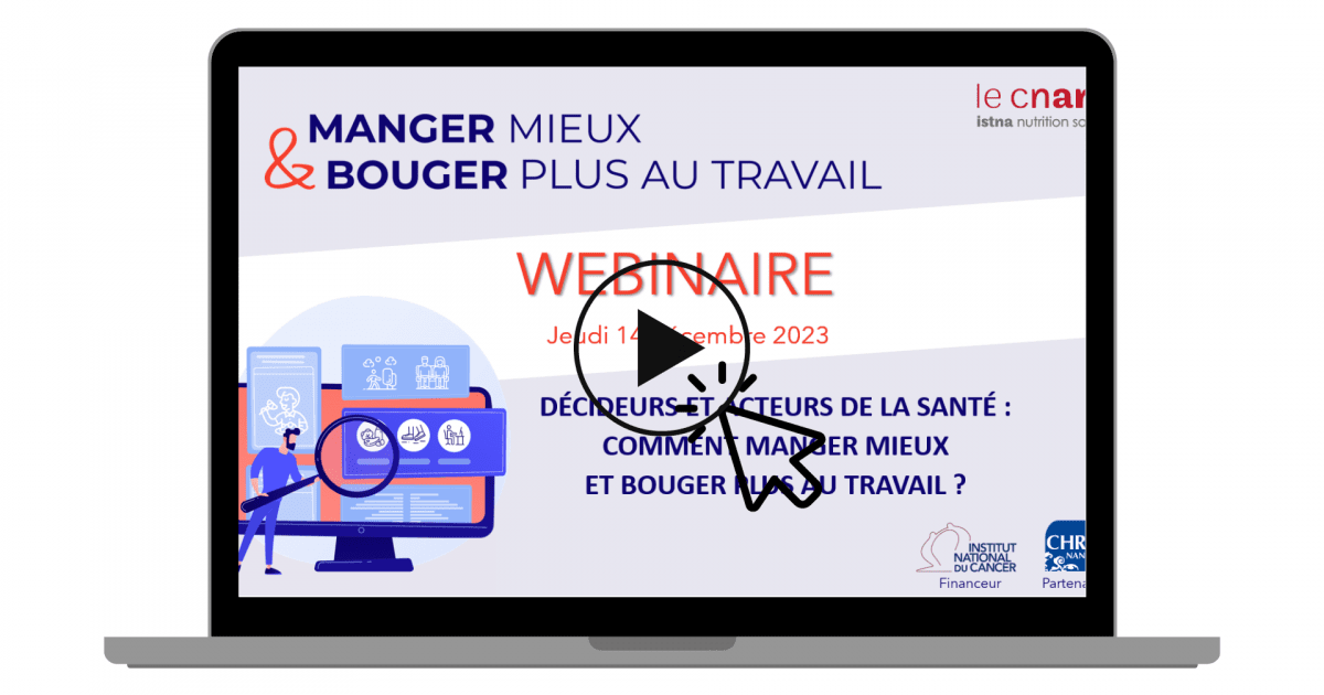 Replay du webinaire manger mieux & bouger plus au travail - Accueil ...